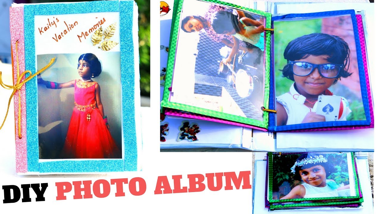 DIY Summer Vacation Photo Album || School mini Album Project ...