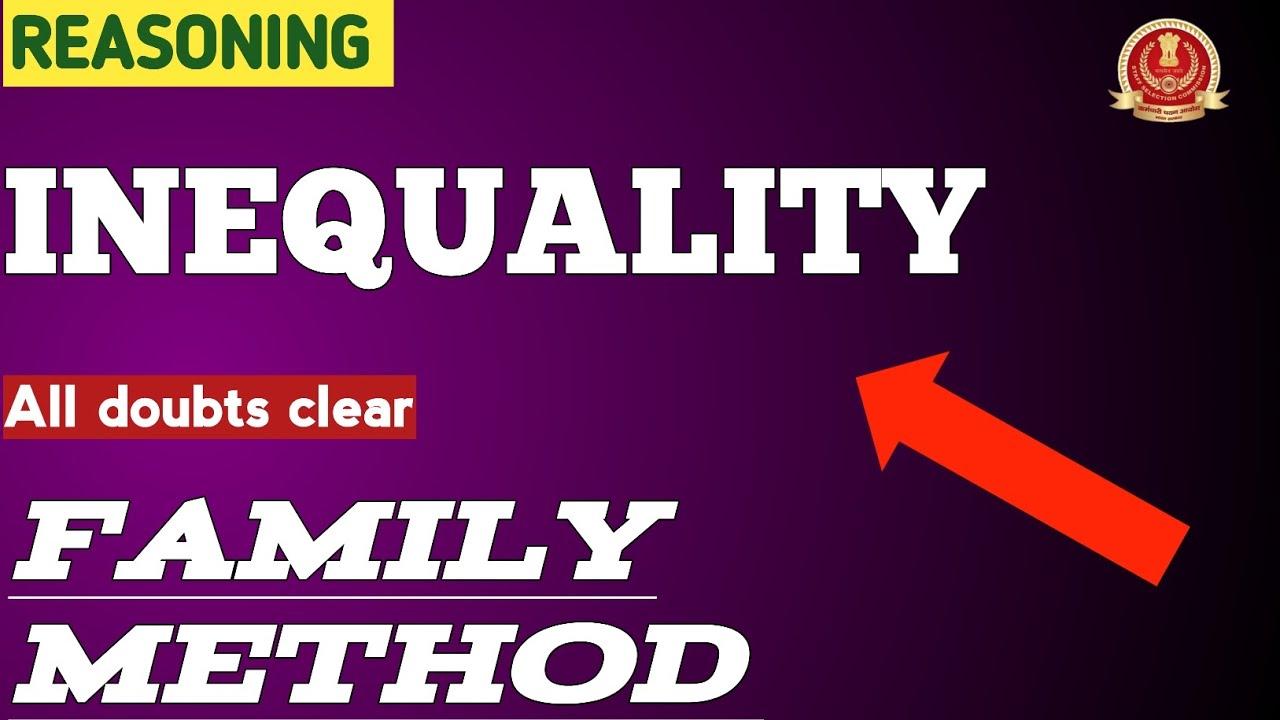 INEQUALITY reasoning best trick to solve questions| #ssc - YouTube