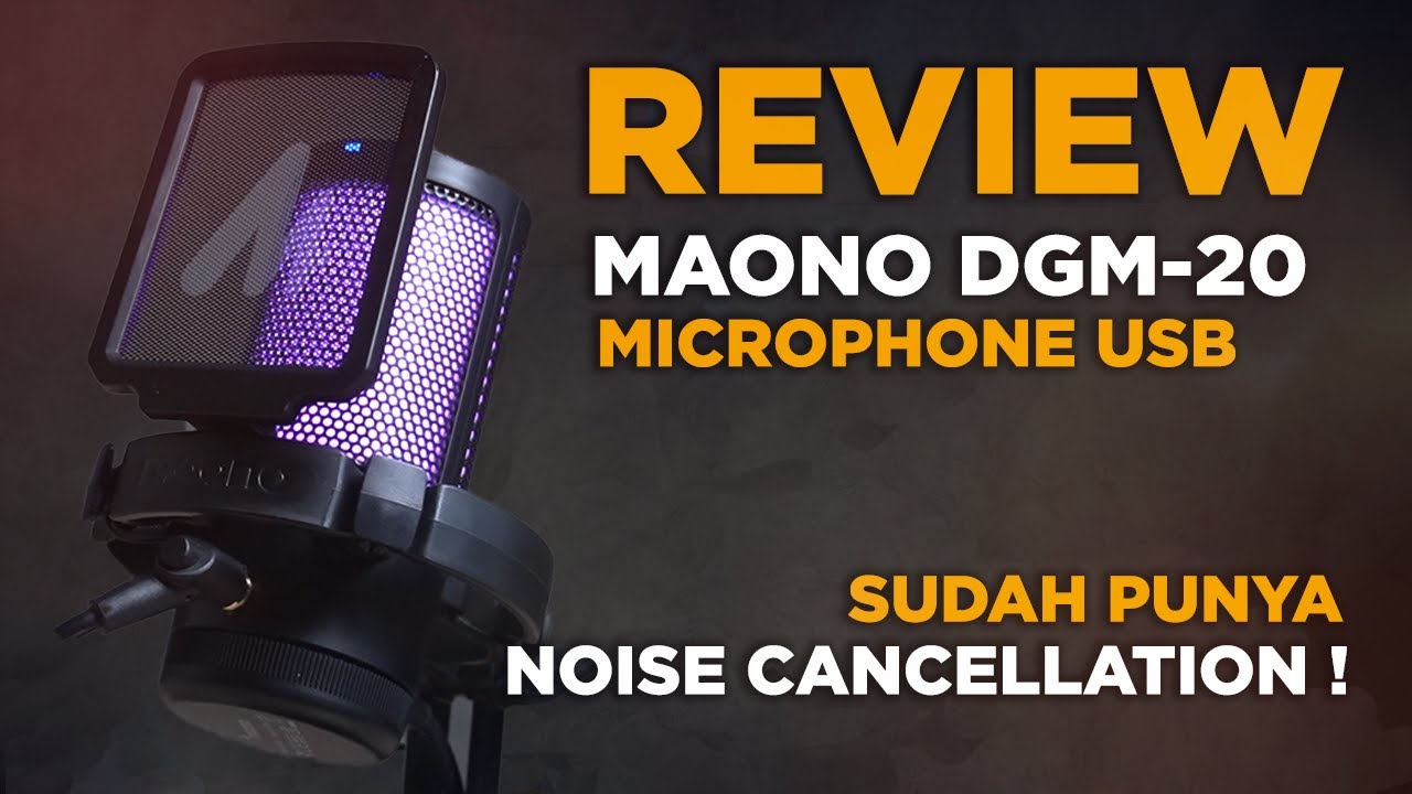 REVIEW Maono DGM20 Microphone USB RGB dengan Noise Cancellation ! cocok ...