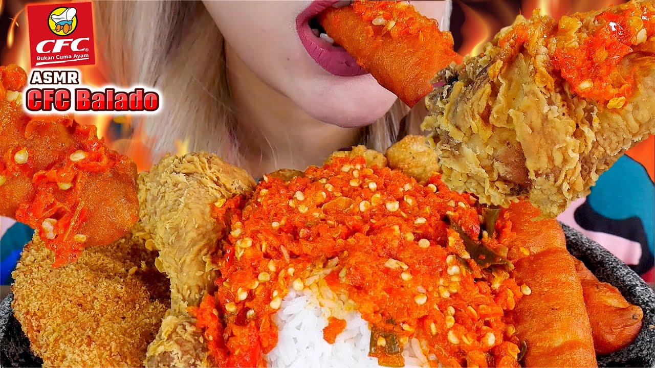 ASMR🍗🔥 MENU SPESIAL CFC SAMBALADO PEDAS 🥵CHICKEN KRANZ, STICKS, POPS ...