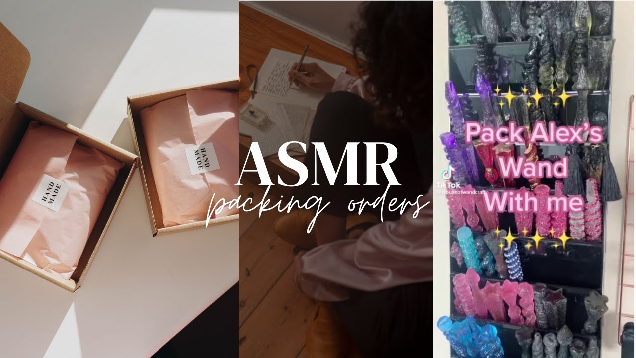 ASMR packing orders (Part 1)// myra - YouTube