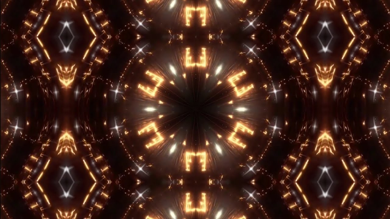 Golden Lights Kaleidoscope Patterns Loop | Abstract Motion Graphic ...