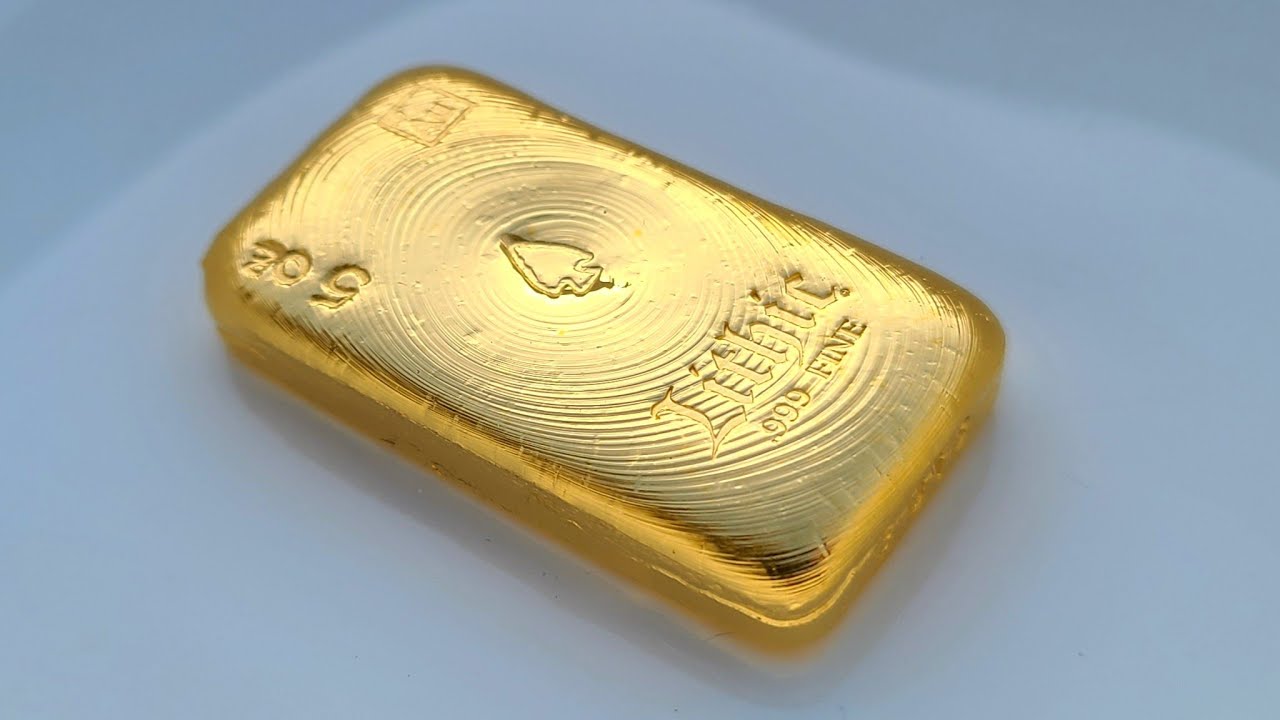Process of making 99.9% Pure Gold Bar [ Hand Poured 5oz. Au ] - YouTube