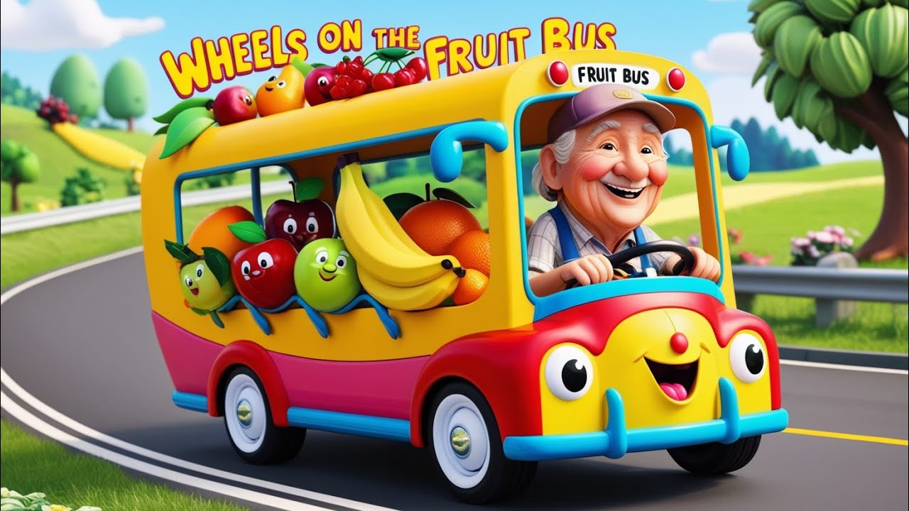 "🎶 Wheels on the Fruit Bus | Ultimate Kids Nursery Rhymes Spin & Sing ...