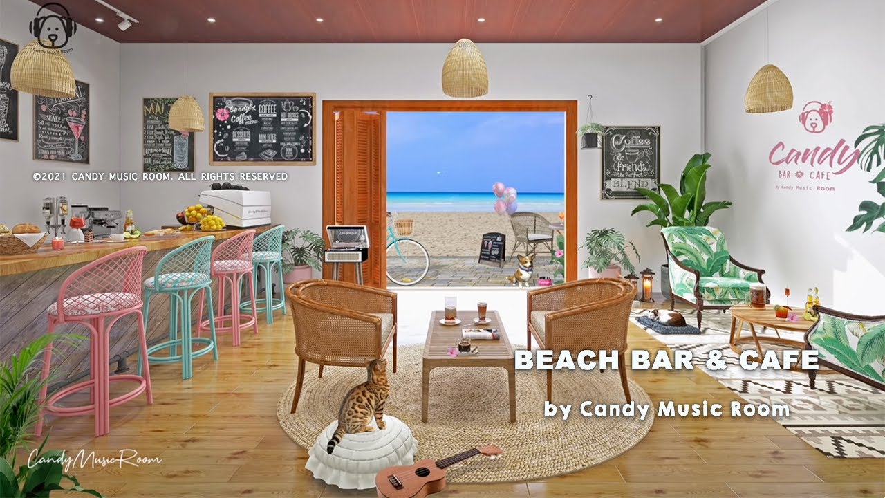 Beach Bar & Coffee Shop Ambience, Bossa Nova Music - Seaside Cafe Sound ...