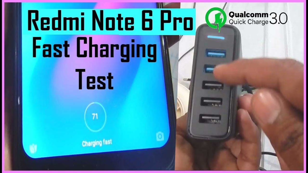 Xiaomi Redmi Note 6 Pro Fast Charging Test - YouTube