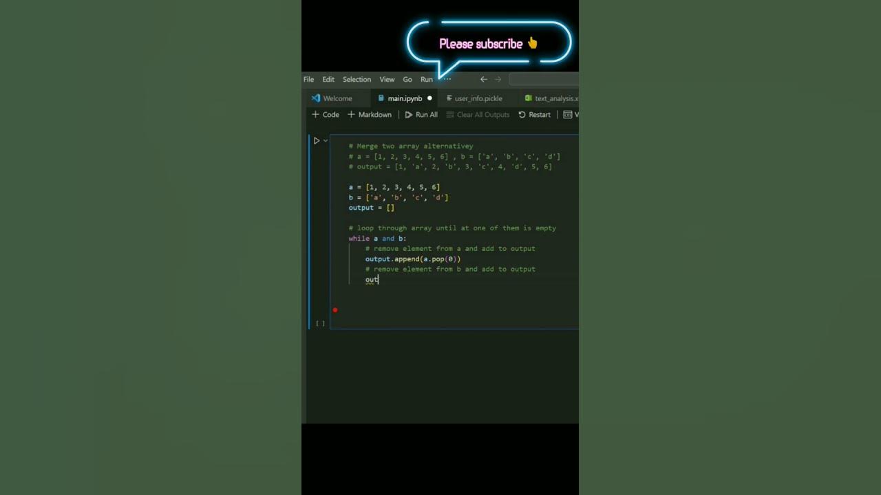 Merge Array Alternatively In Python Trending Interviewtips Python Pythontutorial