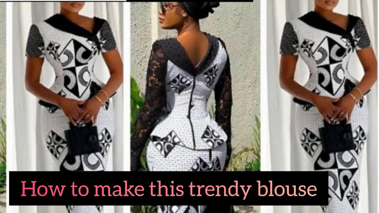 How to make this trendy blouse Part 1_Pattern drafting - YouTube