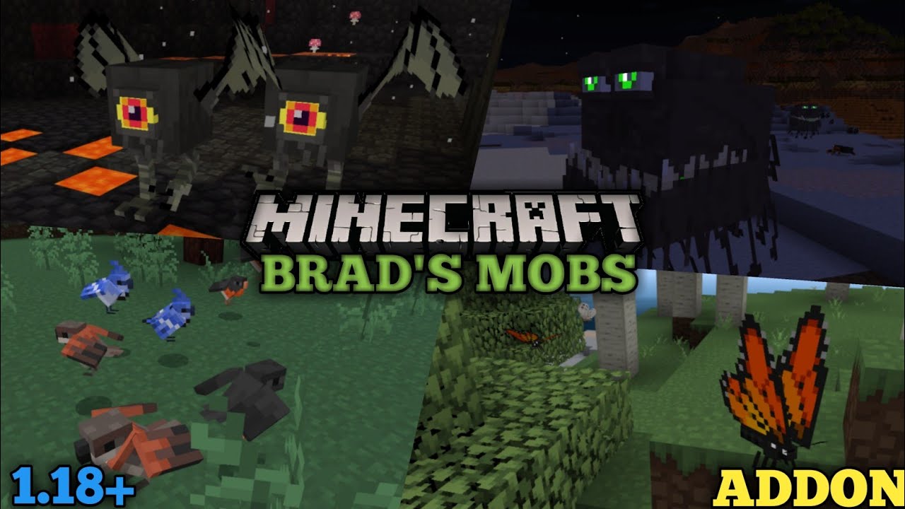 New Mobs Mod In Minecraft Pe 1.18 | Brad's Mobs Addon For Mcpe ...