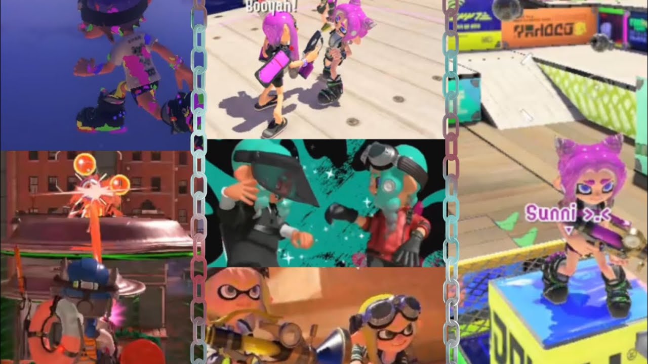 Chaos in Splatoon while Rainbow colour inkantation plays - YouTube