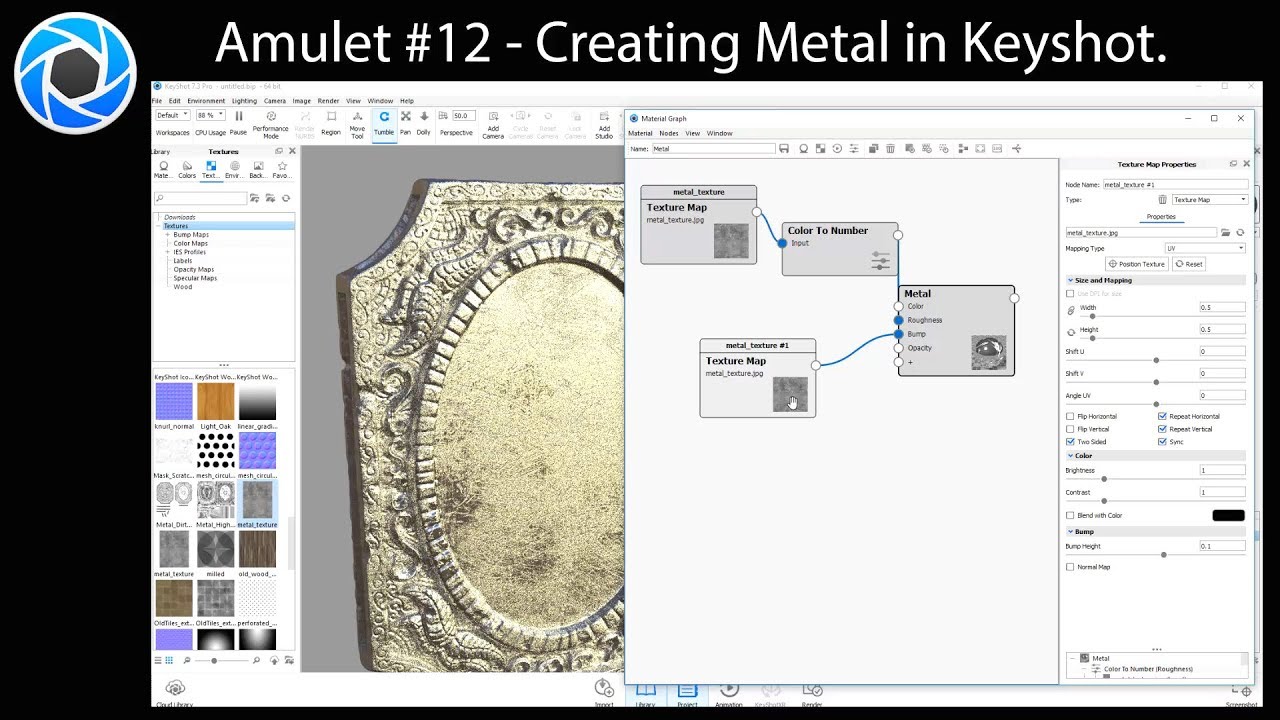 Amulet Chapter 12 - Creating Metal in Keyshot - YouTube