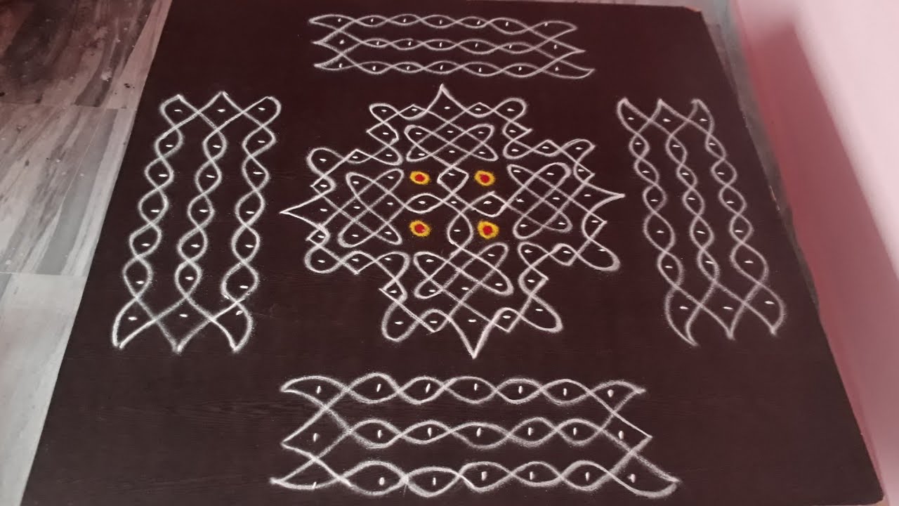 Muggulu Borders With Dots