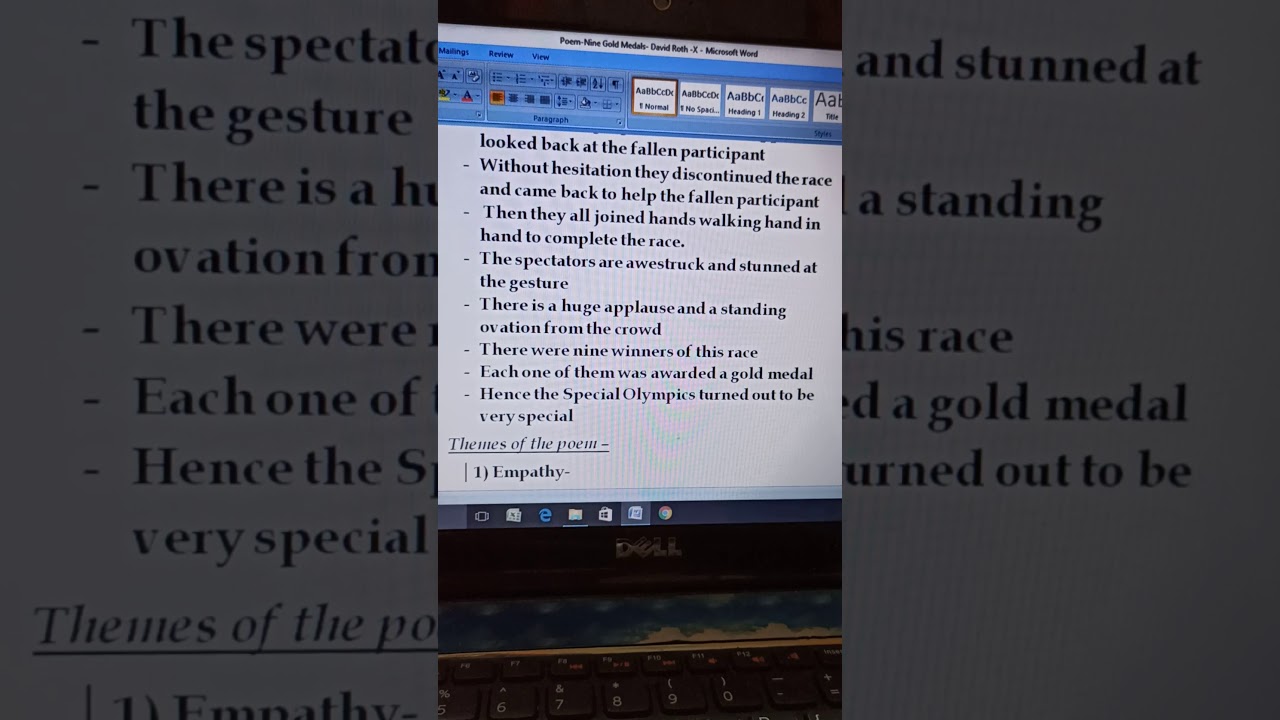Poem - Nine Gold medals by David Roth (X) - YouTube