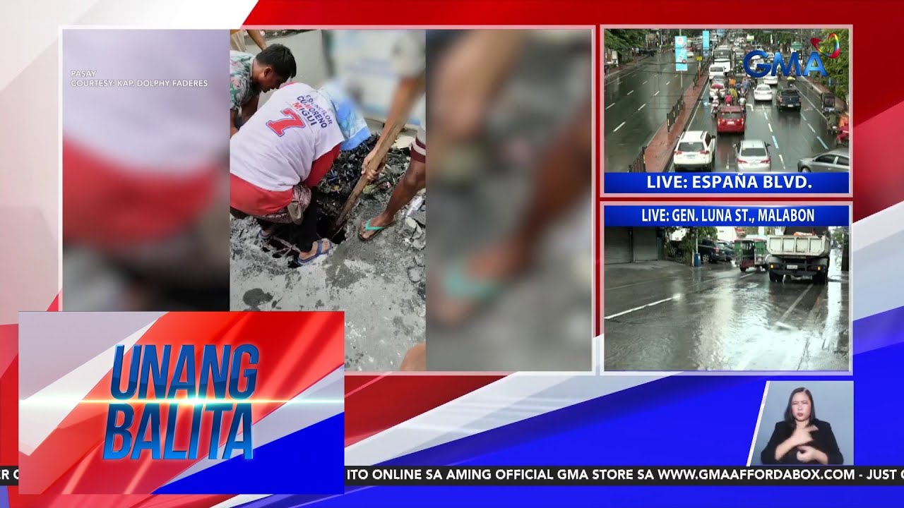 Mga basurang nakabara sa drainage, itinuturong sanhi ng pagbaha | Unang ...