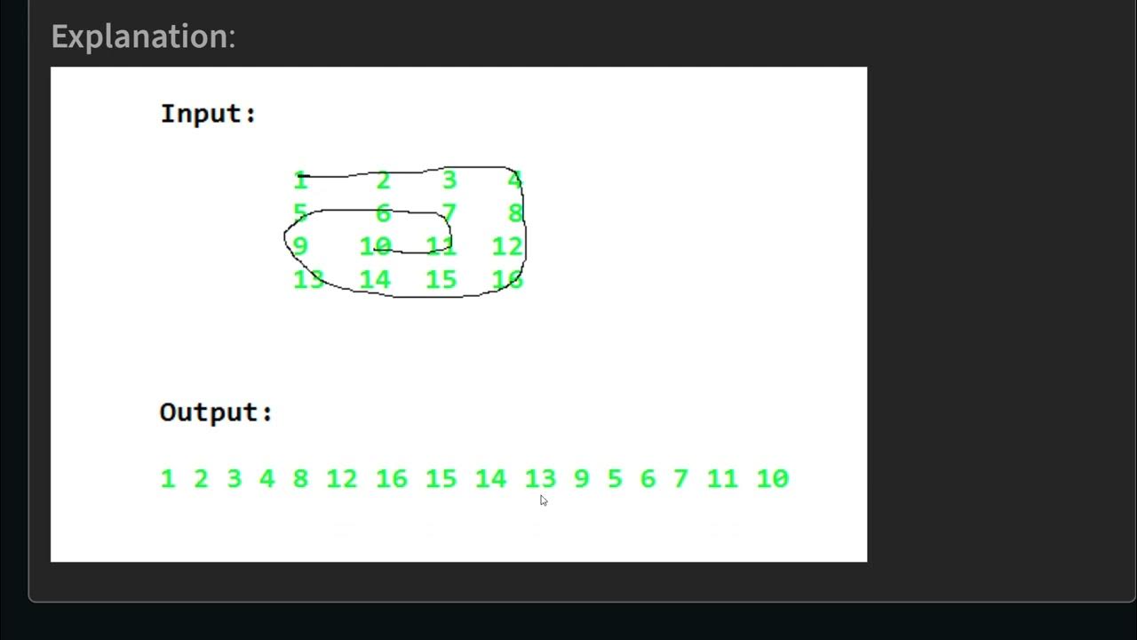 22.Spirally traversing a matrix | ARRAYS | PYTHON | GEEK FOR GEEKS | INTERVIEW - YouTube