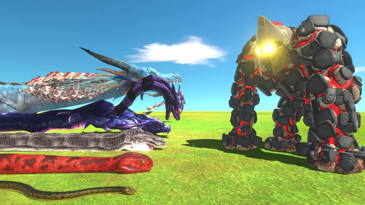 Snake of Evolution VS Golem of Evolution - Animal Revolt Battle ...