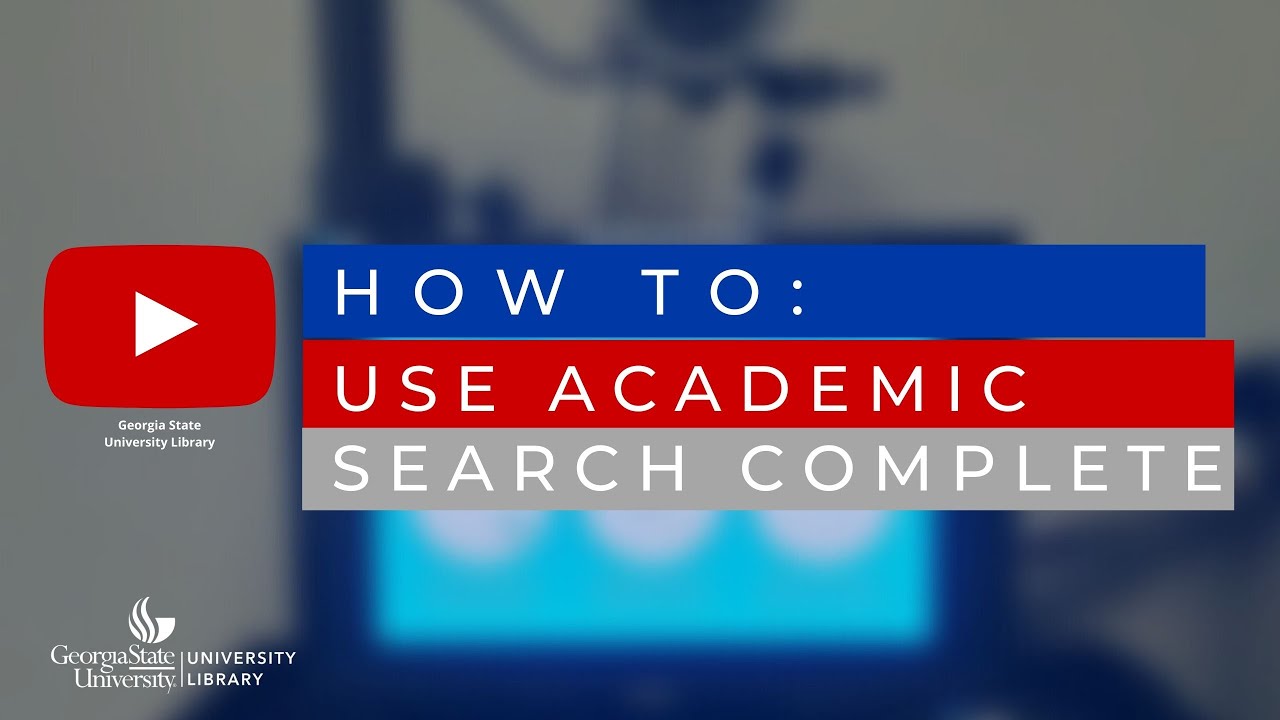 Searching Academic Search Complete for online articles - YouTube