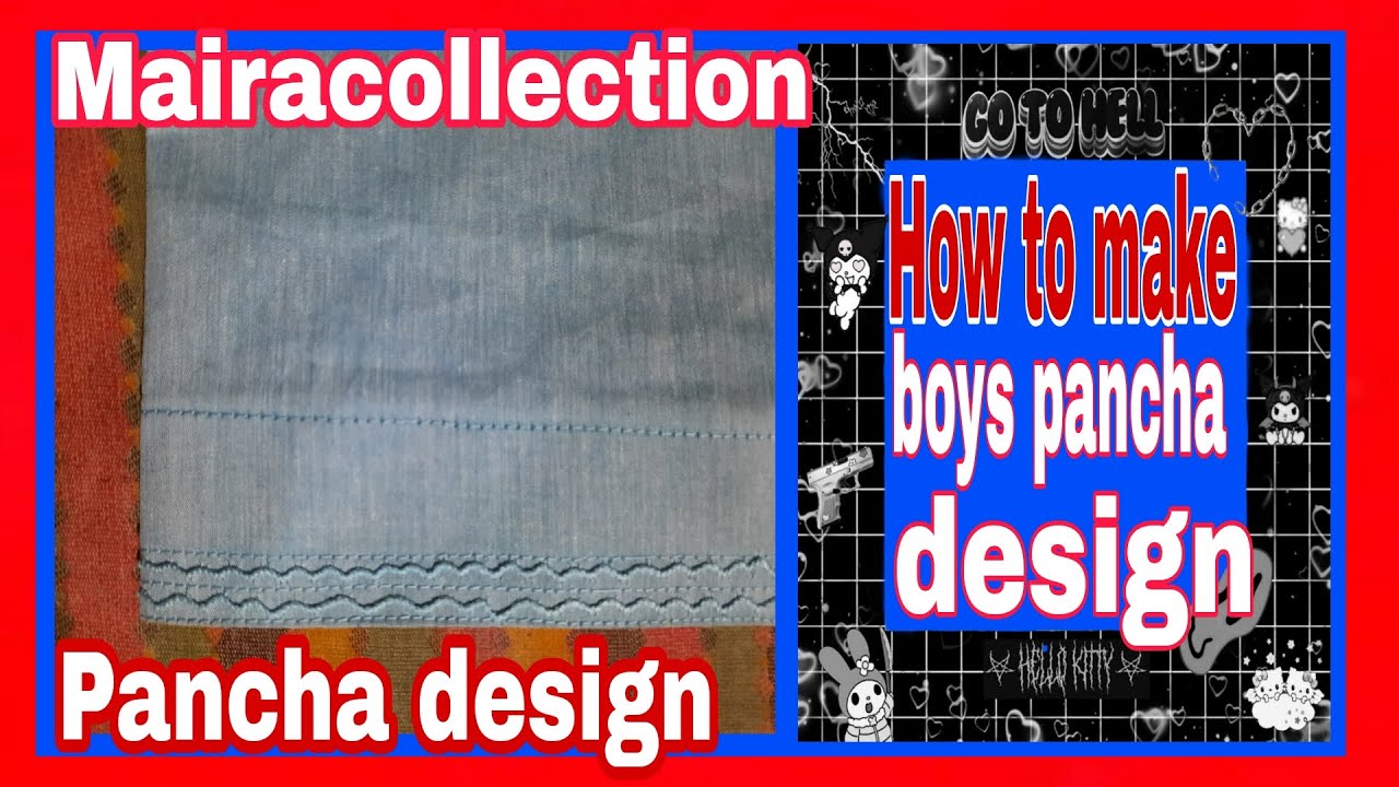 How to make boys pancha design/boys pancha design with new style /Boys ...
