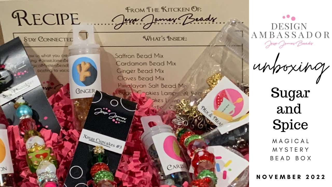Unboxing - Sugar & Spice Magical Mystery Bead Box from @JesseJamesBeads ...