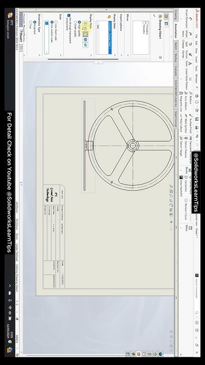Solidworks Drawing Part Projected View - YouTube
