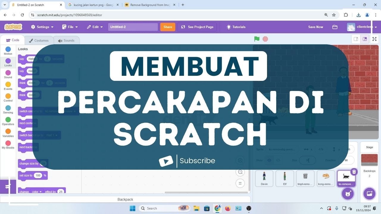 langkah membuat percakapan sederhana di Scratch #scratch #dialog # ...
