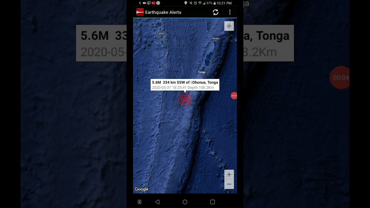 5.6 Earthquake Ohonua, Tonga 5-31-20 - YouTube