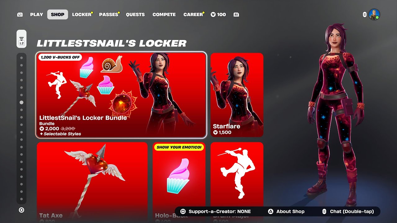 Littlest Snail's Locker FORTNITE - YouTube