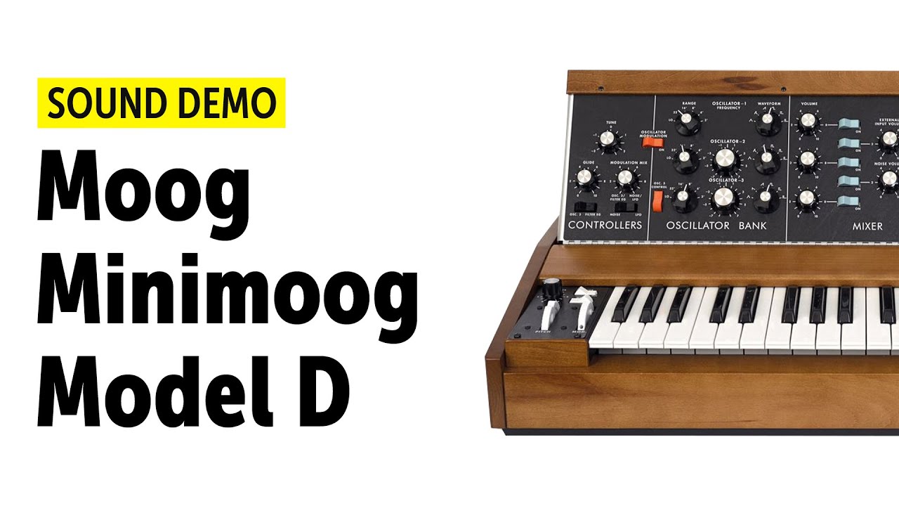 Moog MiniMoog Model D Reissue Sound Demo (no talking) - YouTube
