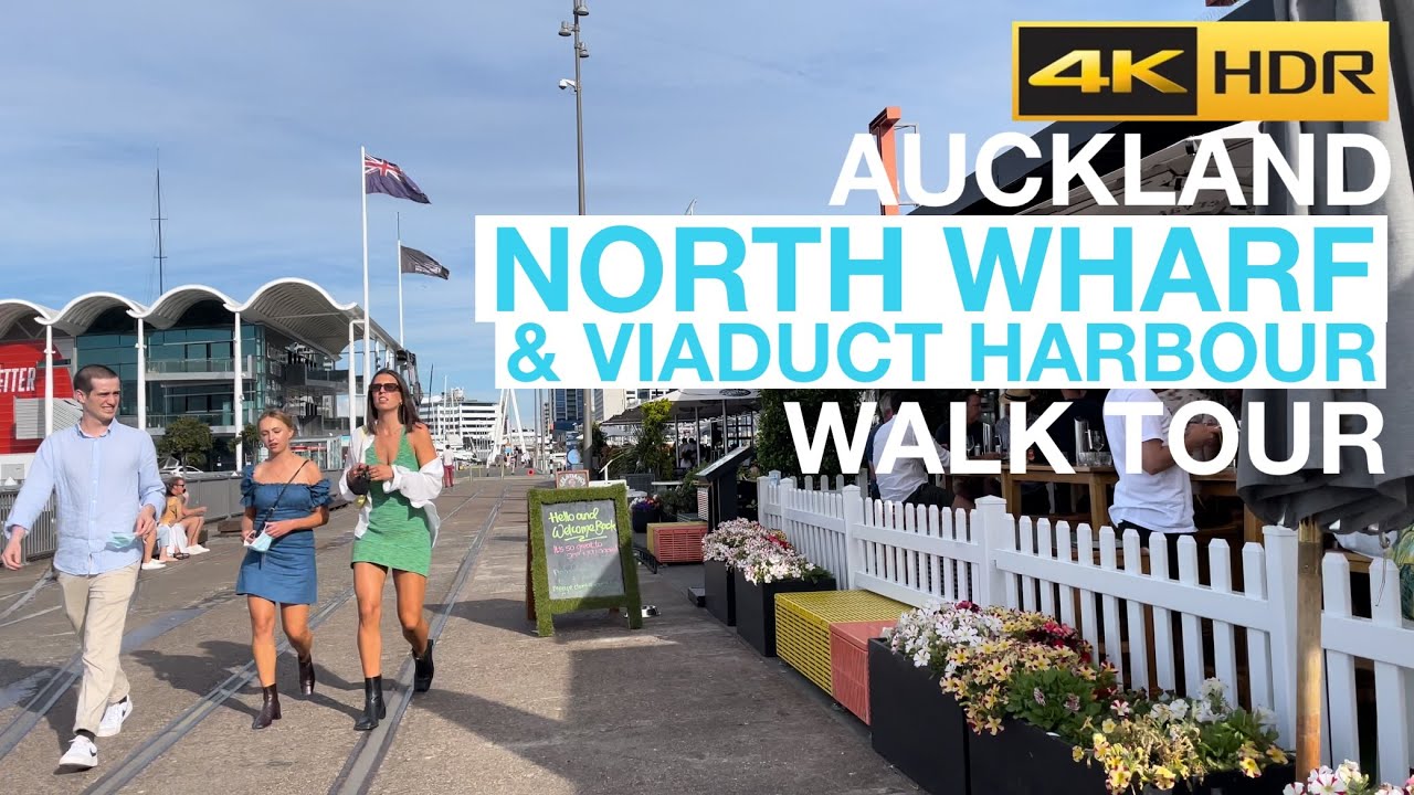 North Wharf & Viaduct Harbour Walking Tour Auckland New Zealand [4K HDR ...