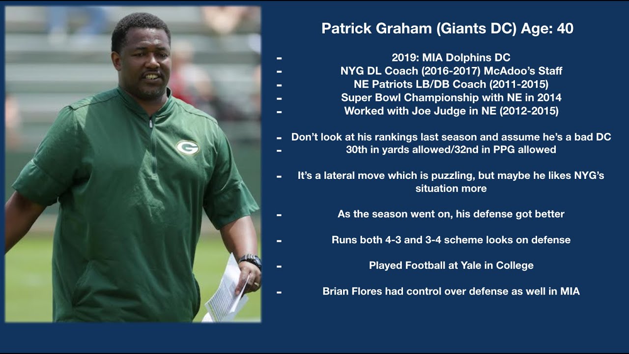 NY Giants Hire Patrick Graham as Defensive Coordinator - YouTube