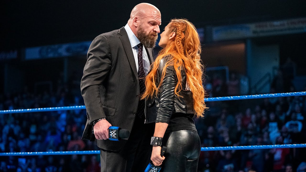 Becky Lynch slaps Triple H: On this day in 2019 - YouTube
