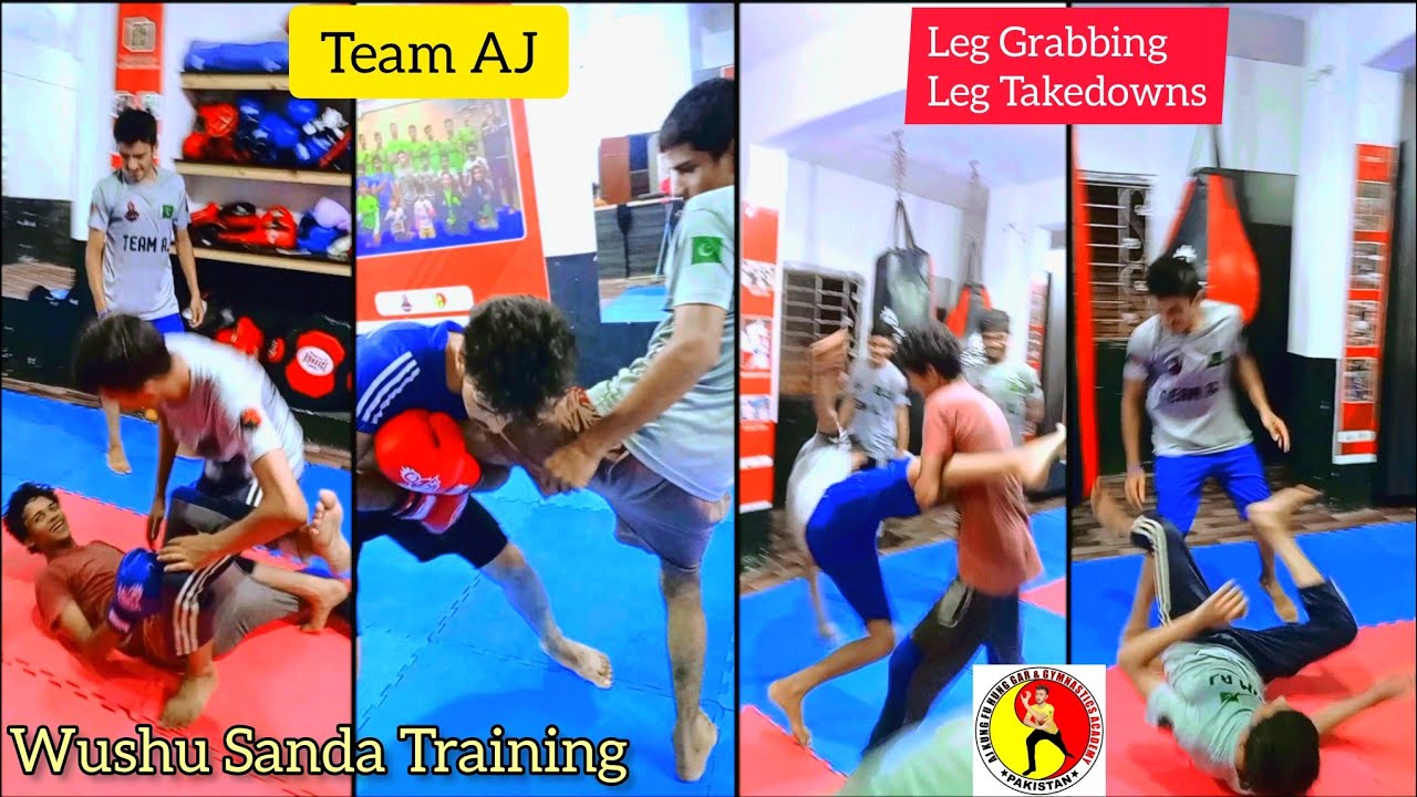 Wushu Sanda Training | Wushu Sanda Throwing | Leg Grabbing | Leg Takedowns | Beginners | Team AJ ...