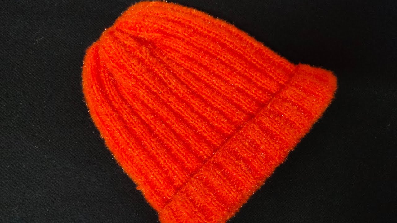 Knitting simple way gents cap design ll beginner cap design ll - YouTube