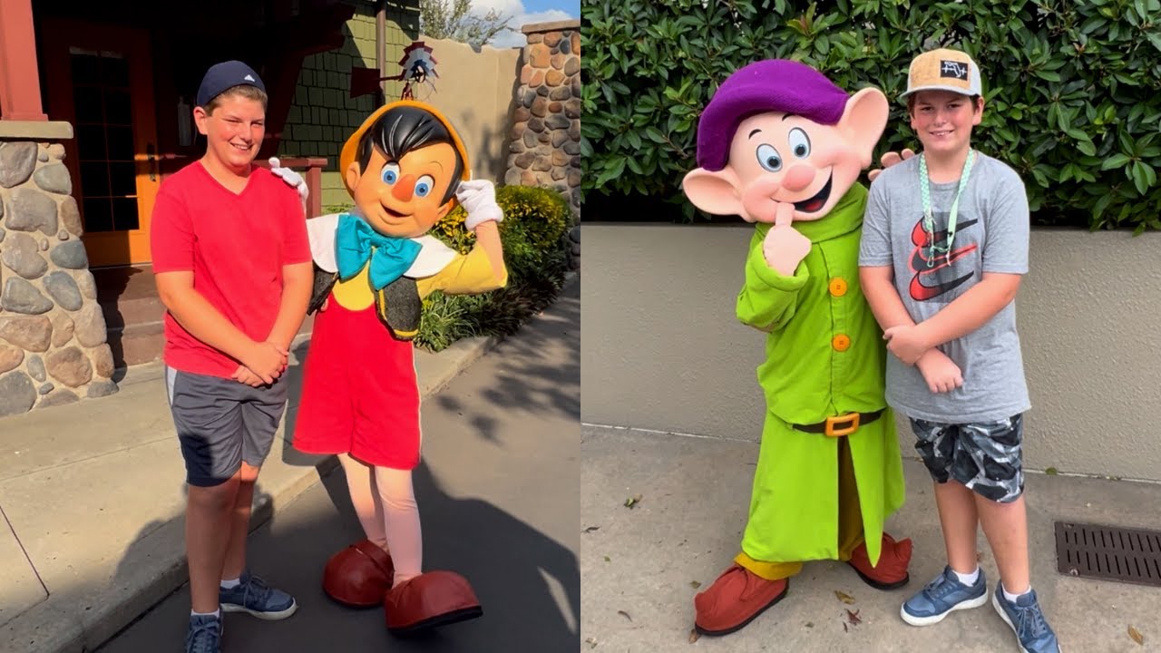 Meeting Pinocchio & Dopey From Snow White Meet & Greet in Hollywood ...