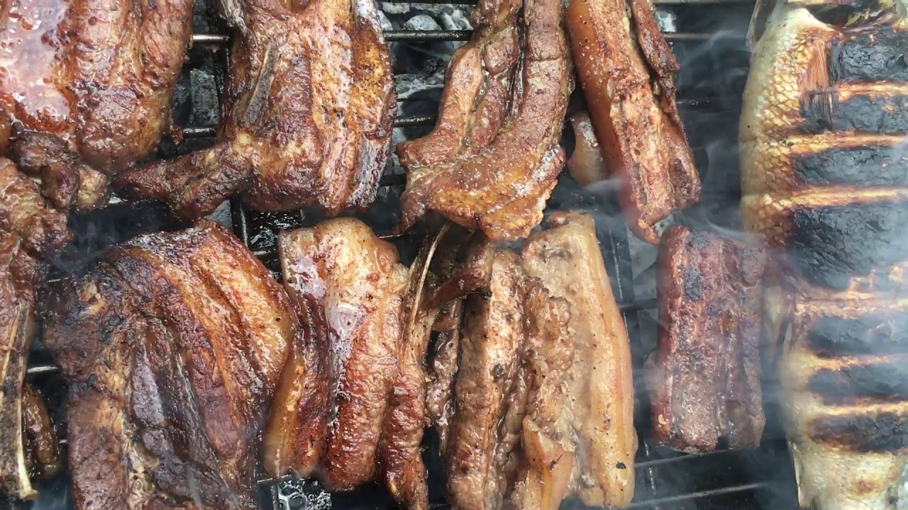 Grilled Pork Belly and Milk Fish - YouTube