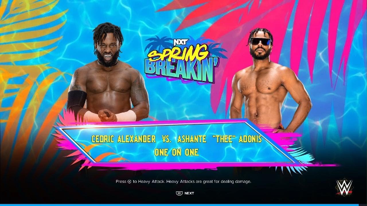Full match Ashante thee Adonis Vs Cedric Alexander Nxt Spring Breakin ...