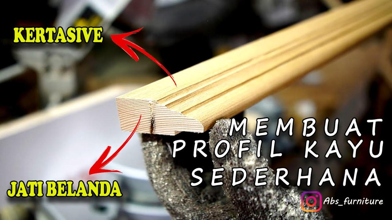 MEMBUAT PROFIL KAYU SEDERHANA MENGGUNAKAN MESIN TRIMMER - YouTube