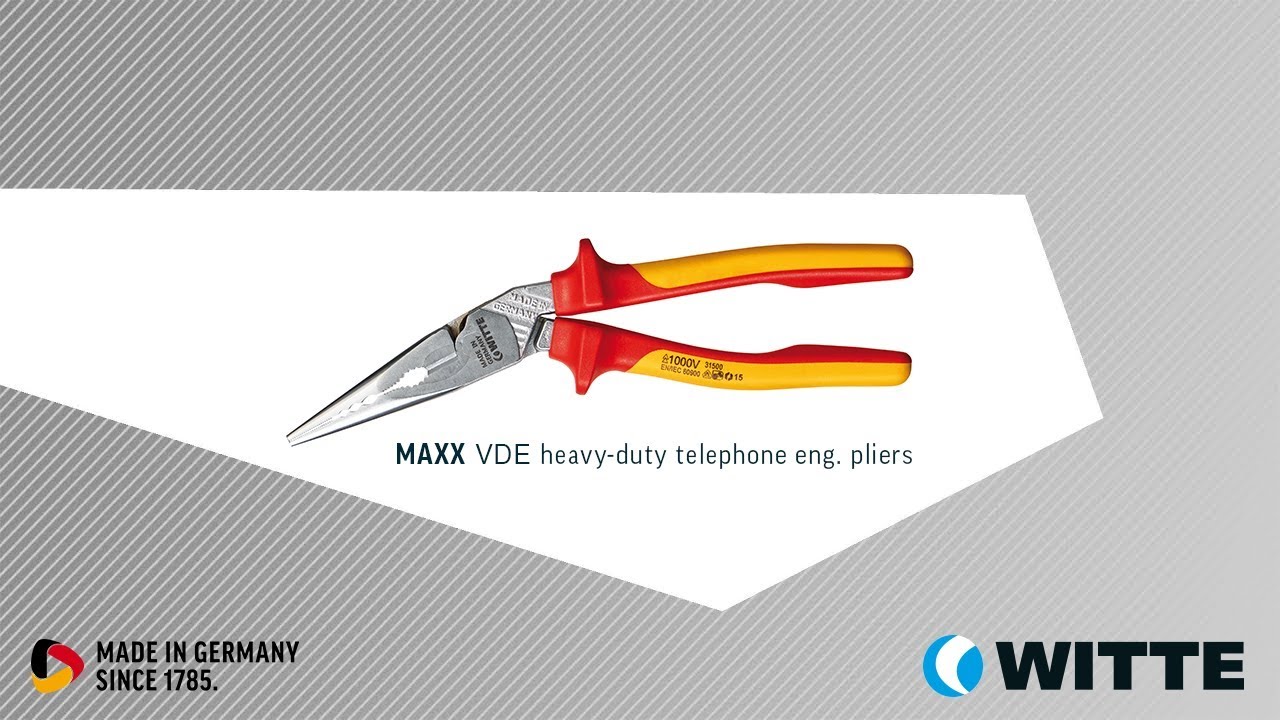 WITTE Tools MAXX VDE heavy-duty telephone engineer’s pliers - YouTube