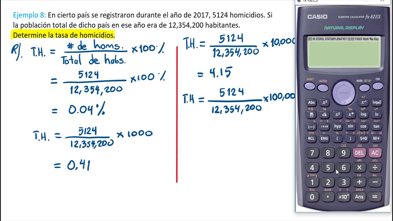 U1 T3 E08_Ejemplo 8 de razones, proporciones, porcentajes y tasas - YouTube