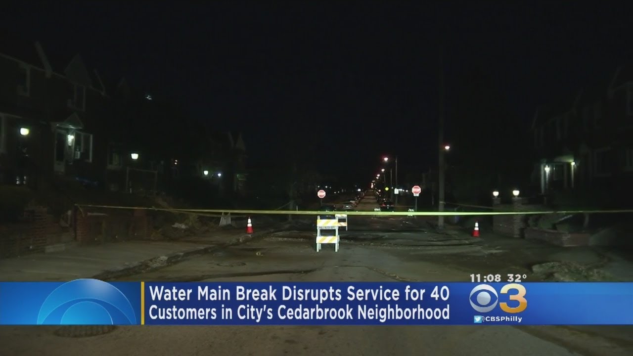 Water Restored In Cedarbrook After Water Main Break - YouTube