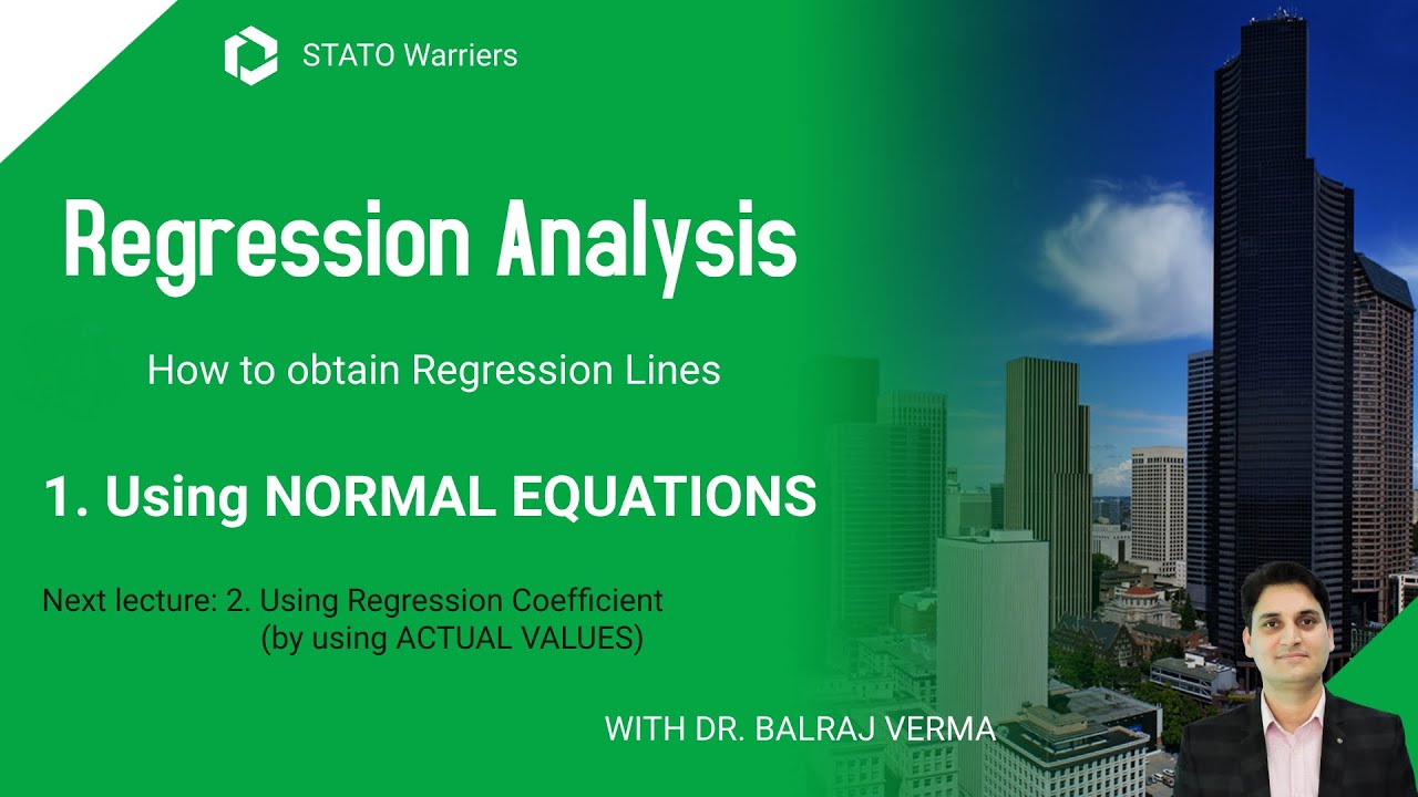 Regression Analysis- Through Normal Equations - YouTube