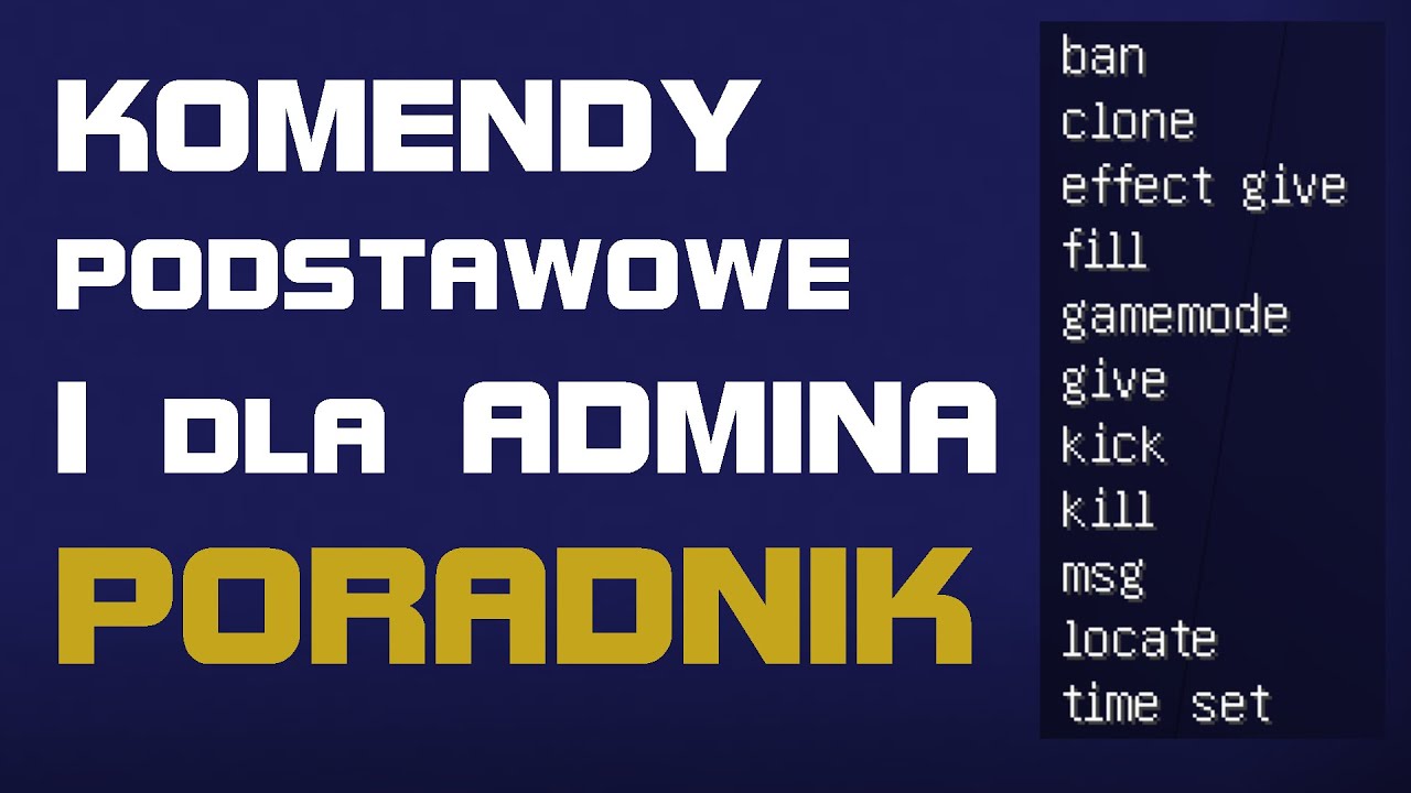 Komendy Poradnik/Tutorial/Guide | Podstawowe i Admina Minecraft 2021 ...