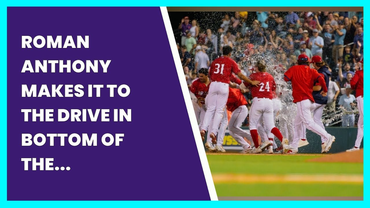 ROMAN ANTHONY MAKES IT TO THE DRIVE IN BOTTOM OF THE NINTH - YouTube