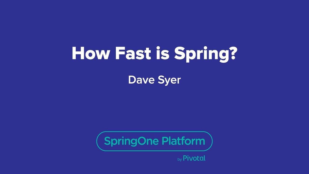 How Fast is Spring? - YouTube