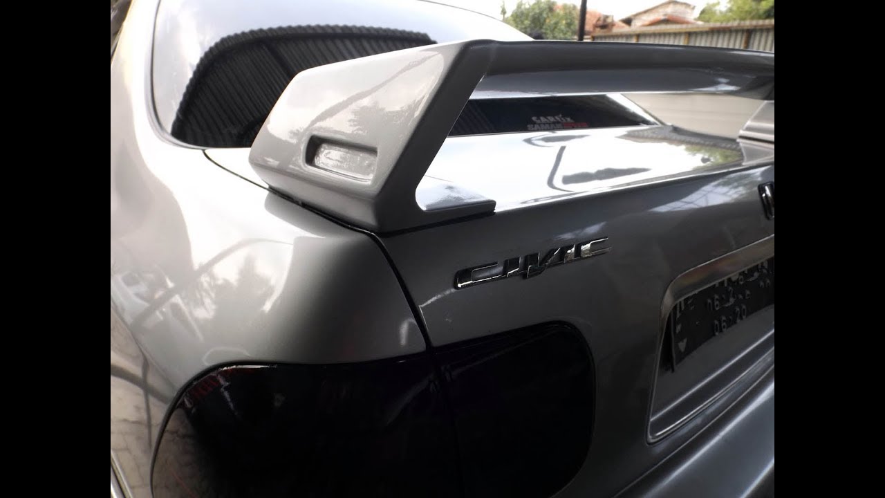Honda Civic Ferio (EK) Custom Wing Spoiler - YouTube