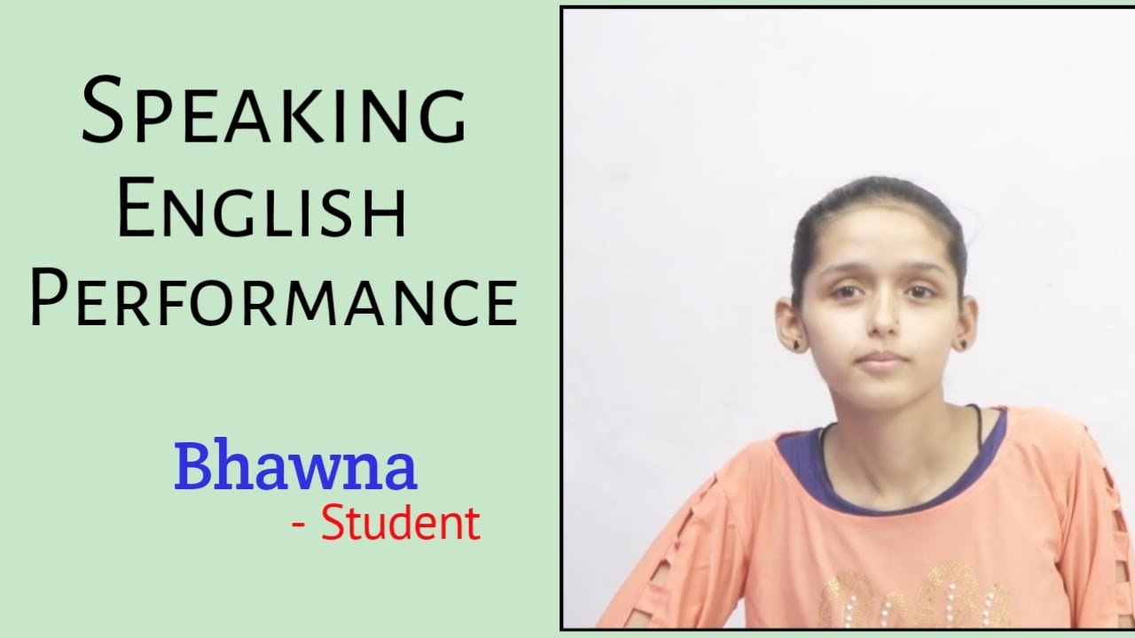 English Speaking Performance of a Student in few days (She Spoke ...