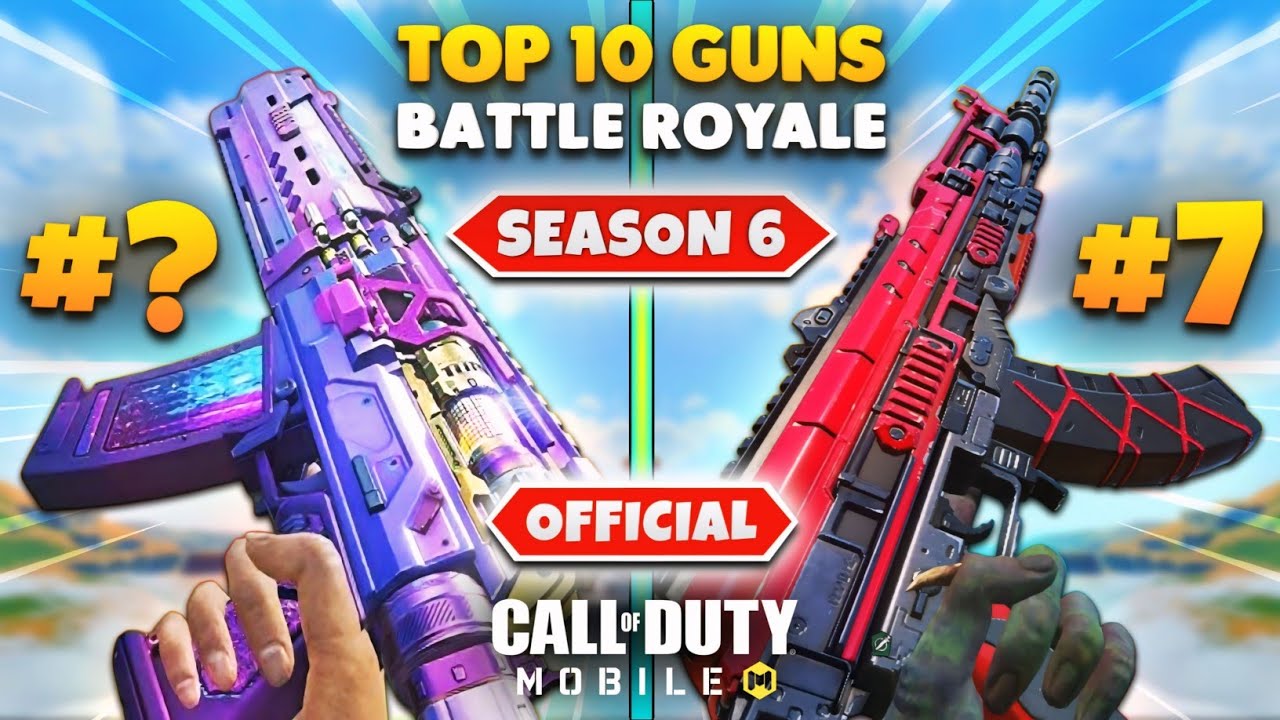 Top 10 BEST Guns In SEASON 6 Battle Royale | Best GUNSMITH LOADOUTS In ...