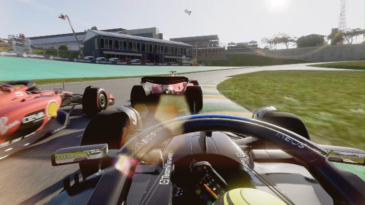 Crazy 3 car fight for first in tight spaces - YouTube