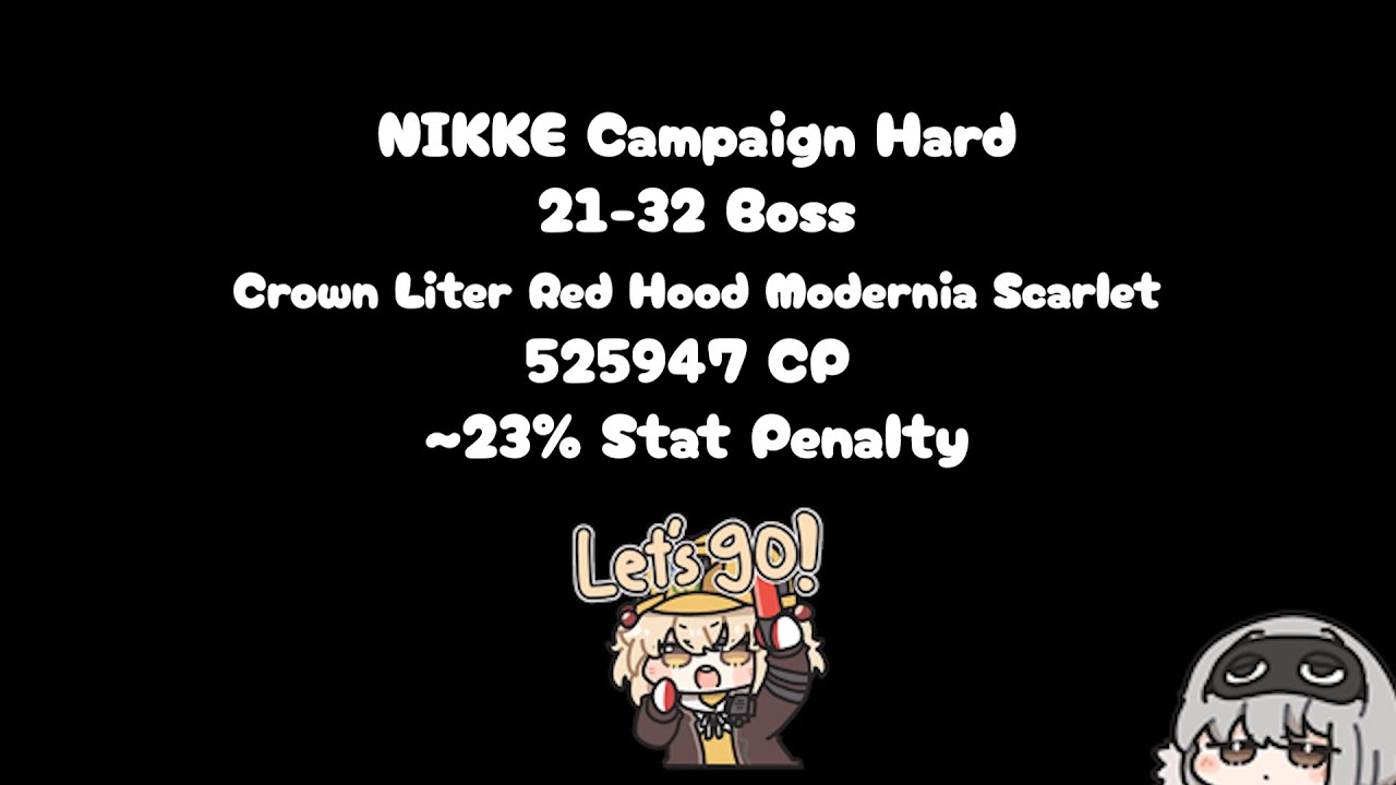 NIKKE Hard Campaign 21-32 Boss 525947 CP - YouTube