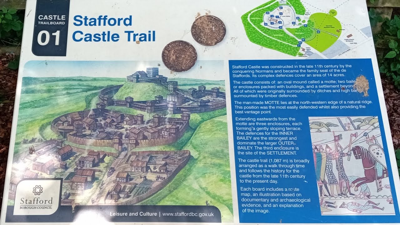 Stafford Castle Staffordshire UK Timber Fortress Built in 1100AD Stone ...
